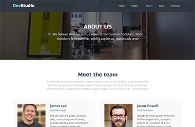 Bootstrap 4 Template for Web Development Agenceis & Developers