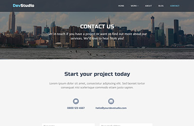Bootstrap 4 Template for Web Development Agenceis & Developers
