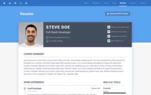 Instance - Bootstrap Personal Portfolio Template for Full Stack Developers