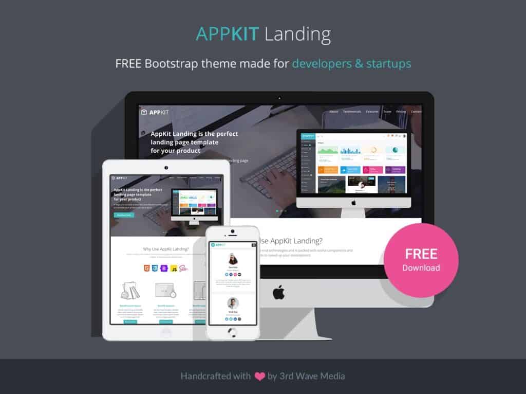 AppKit Landing - Free Bootstrap 5 Landing Page Template for Developers ...