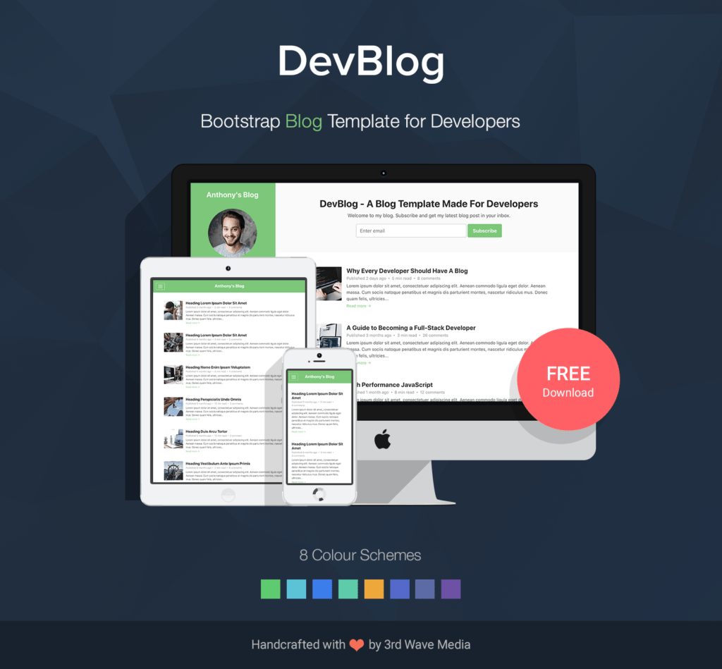 DevBlog - Free Bootstrap 5 Blog Website Template for Developers | UX ...
