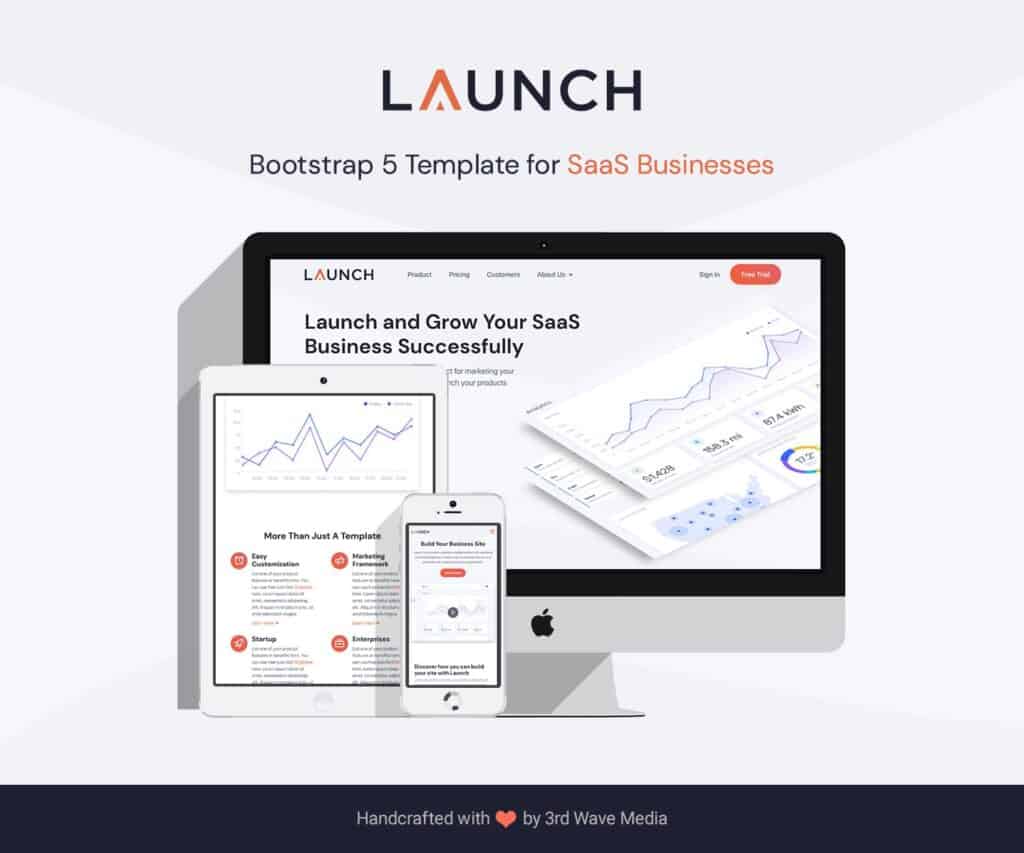 Launch - Bootstrap 5 Website Template For SaaS Businesses | UX Centred ...
