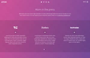 Atom - Bootstrap 5 Template for Mobile App Startups