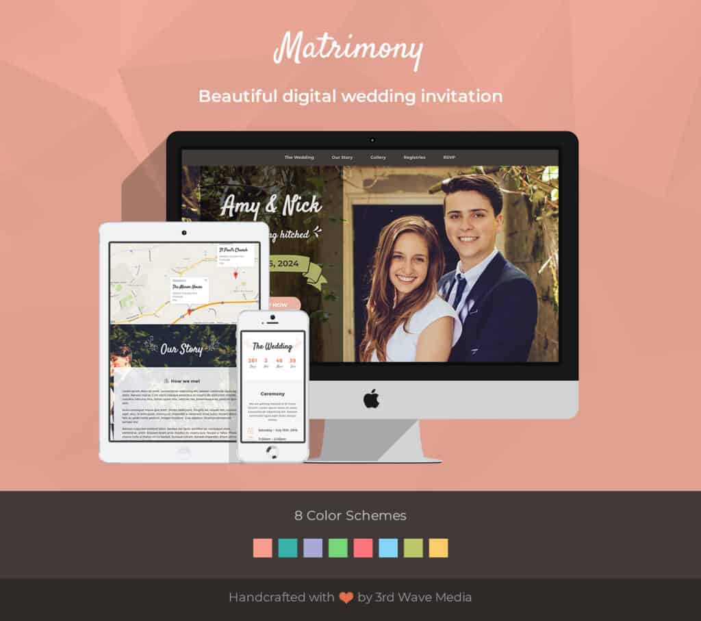Matrimony - Bootstrap 5 Wedding Invitation Template