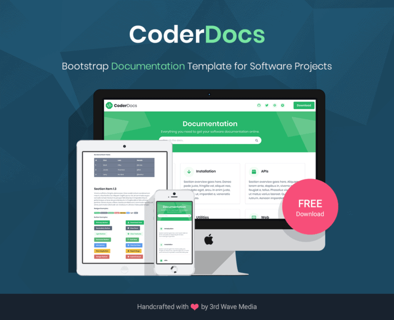 Coderdocs Free Bootstrap 5 Documentation Template For Software 8427