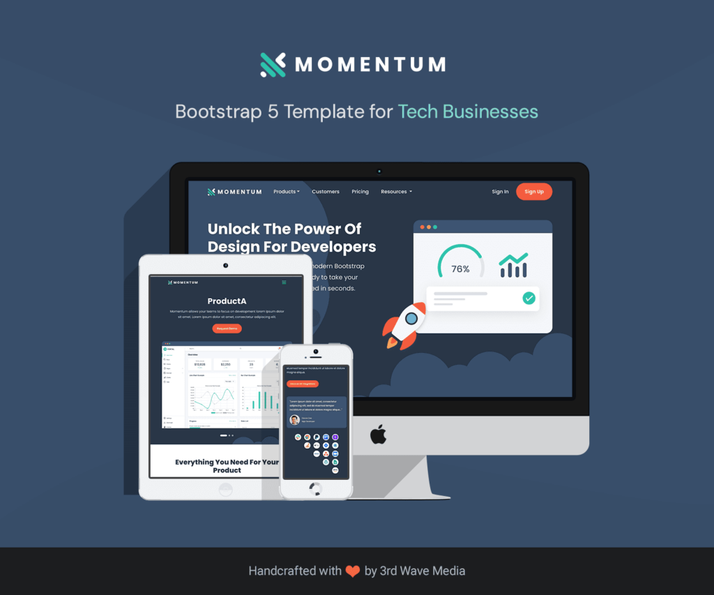 Momentum - Bootstrap 5 Website Template For Tech Businesses & Products ...