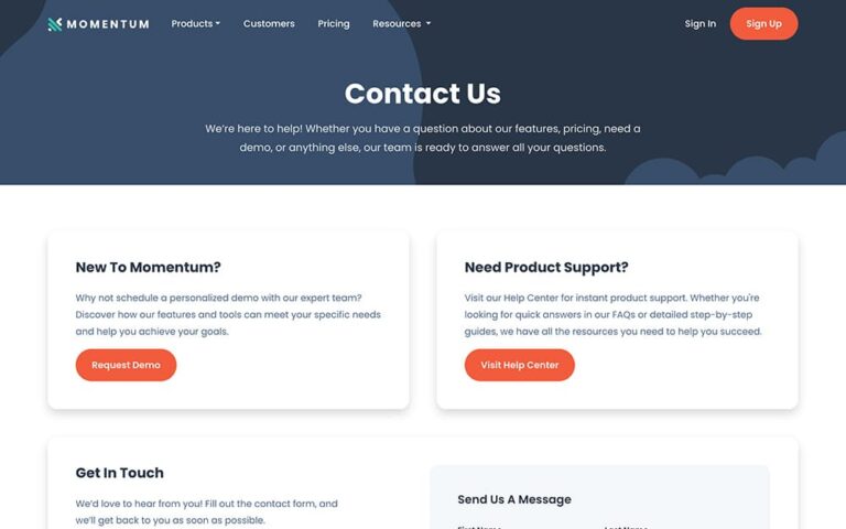 Momentum - Bootstrap 5 Website Template For Tech Businesses & Products ...