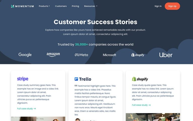 Momentum - Bootstrap 5 Website Template For Tech Businesses & Products ...